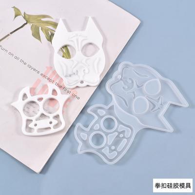 China DIY Crystal Dropper Mold Creative Dog Face Cow Face Fist Buckle Silicone Mold Manufacturer Spot Wholesale for sale