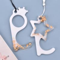 China DIY Crystal Epoxy Non-contact Hook Mold, Star Crown Key Pendant, Silicone Mold for sale