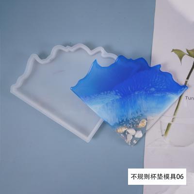 China DIY Crystal Epoxy Mold, Irregular Tableware, Cup Mat, Splicing Jewelry, Decorative Mirror, Silicone Mold for sale
