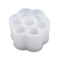 China DIY Epoxy Mold Storage Box, 6-bin Round Lipstick Storage Box, Table Decoration, Silicone Mold Storage for sale