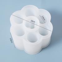 China DIY Epoxy Mold Storage Box, 6-bin Round Lipstick Storage Box, Table Decoration, Silicone Mold Storage for sale