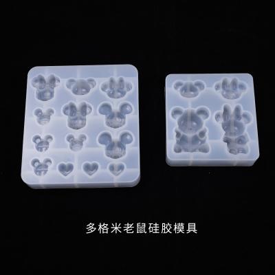 China DIY Crystal Epoxy Mold, Small Mouse And Bear Pendant, Full-plate Wax Seal Silicone Mold for sale