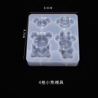 China DIY Crystal Epoxy Mold, Small Mouse And Bear Pendant, Full-plate Wax Seal Silicone Mold for sale