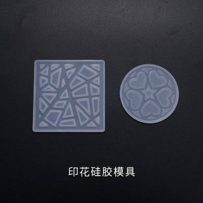 China DIY Crystal Epoxy Mold, Printing Mold, Heart-shaped Irregular Imitation Paper Cutting, Window Decoration, Silicone Mold for sale