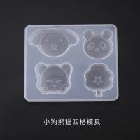 China DIY Crystal Epoxy Mold, Small Dog, Panda, Cat, Creative Ornaments, Silicone Mold, Factory Direct Sales for sale