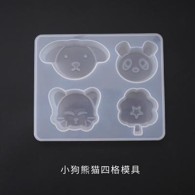 China DIY Crystal Epoxy Mold, Small Dog, Panda, Cat, Creative Ornaments, Silicone Mold, Factory Direct Sales for sale