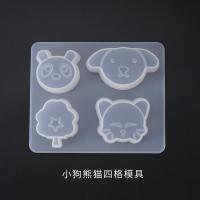 China DIY Crystal Epoxy Mold, Small Dog, Panda, Cat, Creative Ornaments, Silicone Mold, Factory Direct Sales for sale