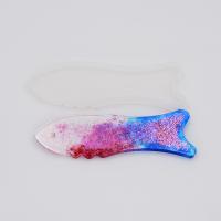 China Crystal Epoxy Pendant Silicone Mold DIY Handmade Jewelry Resin Mirror Long Fish Crown Hanging Decoration Pendant Model for sale