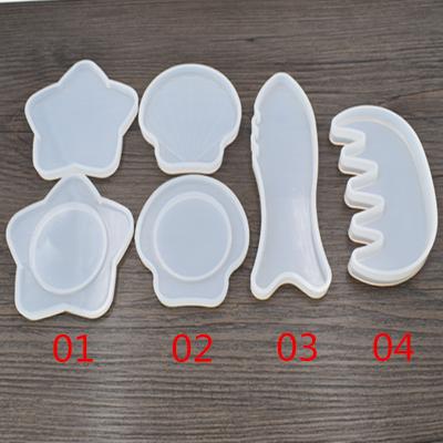 China Crystal Epoxy Pendant Silicone Mold DIY Handmade Jewelry Resin Mirror Long Fish Crown Hanging Decoration Pendant Model for sale