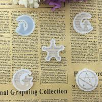 China Crystal Epoxy Pendant Silicone Mold, DIY Handmade Jewelry, Resin Five-pointed Star, Large Round Hanging Decoration, Pendant Model for sale