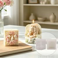 China Cross-border Embossed Lion And Lion Cub, Flower And Parent-child Rabbit Silicone Mold For DIY Aromatherapy Plaster Soap Mold for sale
