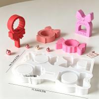 China Hollow-out Bowknot Candy Gift Tag Silicone Mold DIY Aroma Diffuser Pendant Epoxy Mold for sale