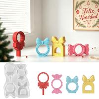China Hollow-out Bowknot Candy Gift Tag Silicone Mold DIY Aroma Diffuser Pendant Epoxy Mold for sale