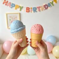 China DIY Cross-border New Style Aroma Plaster Ice Cream Cone Storage Jar Candle Cup Decoration Silicone Mold for sale