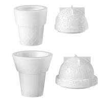 China DIY Cross-border New Style Aroma Plaster Ice Cream Cone Storage Jar Candle Cup Decoration Silicone Mold for sale