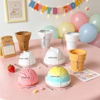 China DIY Cross-border New Style Aroma Plaster Ice Cream Cone Storage Jar Candle Cup Decoration Silicone Mold for sale
