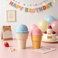 China DIY Cross-border New Style Aroma Plaster Ice Cream Cone Storage Jar Candle Cup Decoration Silicone Mold for sale