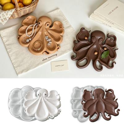 China Ins Ocean Wind Octopus Octopus Octopus Grid Jewelry Storage Tray DIY Aromatherapy Gypsum Pendant Mold for sale