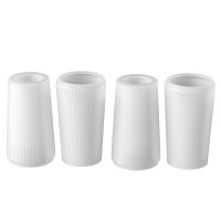 China Small Size Dropper Smooth Striped Vase Pen Holder Storage Box Aromatherapy Gypsum Candle Cup Silicone Mold for sale