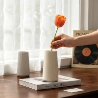 China Small Size Dropper Smooth Striped Vase Pen Holder Storage Box Aromatherapy Gypsum Candle Cup Silicone Mold for sale