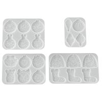 China DIY Christmas Pendant Silicone Mold Christmas Socks Elk Sweater Hanging Tag Aromatherapy Gypsum Sheet Mold for sale