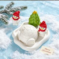 China Christmas House Storage Jar, Candle Cup, Christmas Snowman, Christmas Tree, Candle Combination Decoration, Silicone Mold for sale