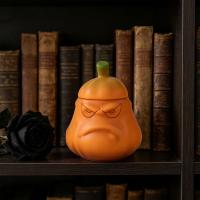 China Halloween Angry Pumpkin With Lid Candle Cup Silicone Mold DIY Aromatherapy Gypsum Storage Can Mold for sale