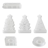 China Cross Border Star Hollow Christmas Tree Insert Board Silicone Mold DIY Aromatherapy Gypsum Candle Holder Decoration Mold for sale