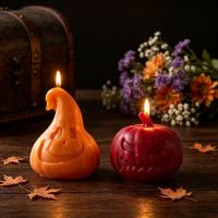 China 3D 3D Halloween Pumpkin Silicone Mold Devil's Face Pumpkin Aromatherapy Candle Gypsum Mold for sale
