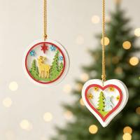 China DIY Drip Glue Aromatherapy Gypsum Christmas Tree Round Love Pentagram Elk Hanging Silicone Mold for sale