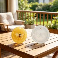 China Embossed Bee Circular Hanging Silicone Mold DIY Gypsum Fragrance Stone Car Pendant Drip Glue Mold for sale