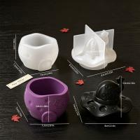 China Halloween Witch Hat House Candle Cup Silicone Mold Spider Web Creative Fragrance Container Flower Pot Gypsum Mold for sale