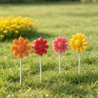 China New Three-Petal Daisy Sunflower Silicone Mold For DIY Flower Cake Pops And Candle Sticks for sale