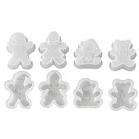 China DIY Resin Candle, Gypsum Gingerbread, Snowman, Snowflake, Teddy Bear, Christmas Ornament, Hanging Silicone Mold for sale