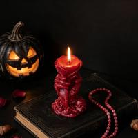 China DIY Halloween Rose Ghost Hand Pendant Magic Claw Ghost Handball Aromatherapy Gypsum Candle Dropping Silicone Mold for sale