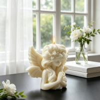 China Cross border Prayer Angel Portrait Silicone Mold DIY Flower Fairy Angel Aromatherapy Candle Gypsum Mold for sale
