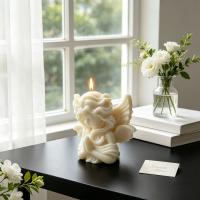 China Cross border Prayer Angel Portrait Silicone Mold DIY Flower Fairy Angel Aromatherapy Candle Gypsum Mold for sale