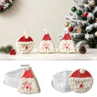 China Circular Triangle Santa Silicone Mold DIY Cream Wind Aromatherapy Candle Gypsum Decoration Mold for sale