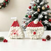 China Circular Triangle Santa Silicone Mold DIY Cream Wind Aromatherapy Candle Gypsum Decoration Mold for sale