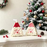 China Circular Triangle Santa Silicone Mold DIY Cream Wind Aromatherapy Candle Gypsum Decoration Mold for sale