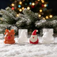 China Cross Border 3D Santa Claus Elk Silicone Mold Christmas Cartoon Aromatherapy Candle Gypsum Mold for sale