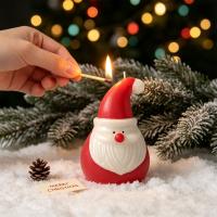 China Cross Border 3D Santa Claus Elk Silicone Mold Christmas Cartoon Aromatherapy Candle Gypsum Mold for sale