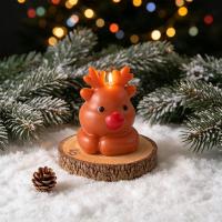 China Cross Border 3D Santa Claus Elk Silicone Mold Christmas Cartoon Aromatherapy Candle Gypsum Mold for sale