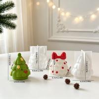China New Butterfly Bow Christmas Tree Silicone Mold DIY Christmas Atmosphere Aromatherapy Gypsum Candle Mold for sale