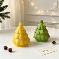 China New Butterfly Bow Christmas Tree Silicone Mold DIY Christmas Atmosphere Aromatherapy Gypsum Candle Mold for sale