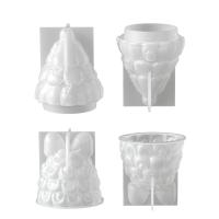 China New Butterfly Bow Christmas Tree Silicone Mold DIY Christmas Atmosphere Aromatherapy Gypsum Candle Mold for sale
