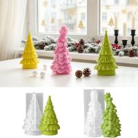 China New Squirrel Hat Christmas Tree Silicone Mold DIY Christmas Aromatherapy Candle Ornament Gypsum Mold for sale