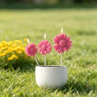 China New Three-section Daisy Sunflower Silicone Mold For DIY Flower Cake Sign And Candle Mold for sale