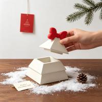 China Silicone Mold For Bow Tie Tiered Christmas Tree, Geometric Square Candle Cup Storage Jar, Plaster Mold for sale