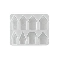 China 8-piece Set Of DIY Silicone Molds Featuring Christmas Carved Houses, Suitable For Making Aromatherapy Candles And Plaster European-style Hanging Decorations for sale